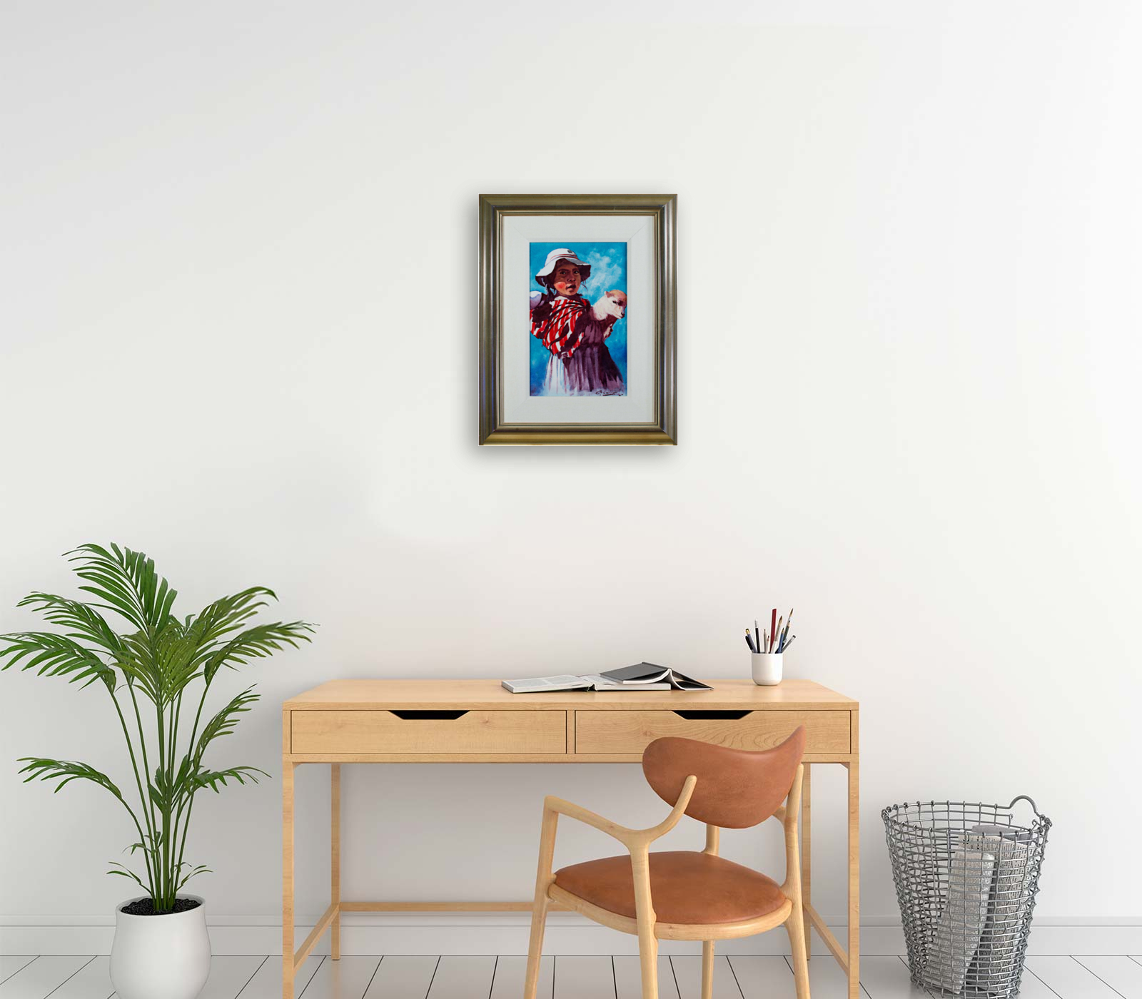 Nina Pastora (Shepherd Girl) Puno by Abelardo Marquez For Sale | Art ...