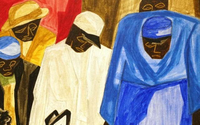 A Harlem street scene by Jacob Lawrence, "Ambulance Call" | Art & Object